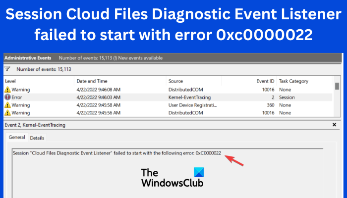 Cloud Files Diagnostic Event Listener Windows 11 Cloud Files Diagnostic Event Listener Windows 11