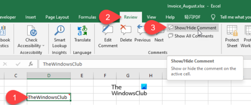 Change default Color, Shape, Font of Comment Box in Excel