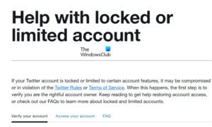 Your account has been locked on Twitter