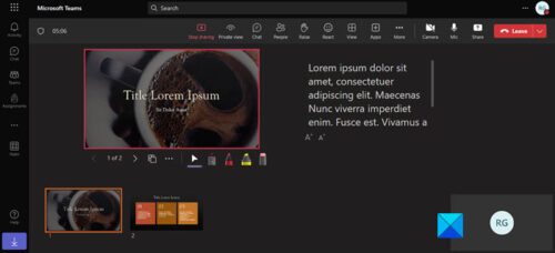 How to share PowerPoint slides in Teams meetings