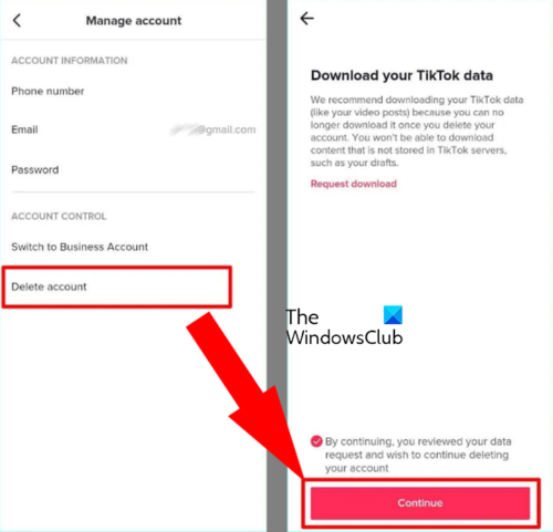 How to delete TikTok account without Phone Number?