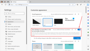 How to enable or disable Mica effect in Edge and Chrome?