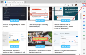 How to resize Discover Pane in Microsoft Edge on Windows 11