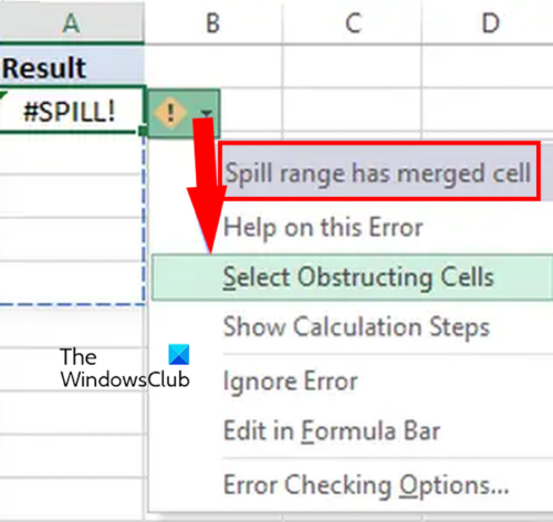 How to fix #SPILL! error in Excel?