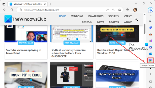 How to use Image Creator and Microsoft Designer in Edge?
