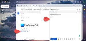 How to add a mailto link in Outlook signature?