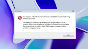 The mapped network drive could not be created in Windows 11
