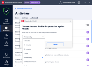 How to Pause or Turn Off Bitdefender in Windows 11