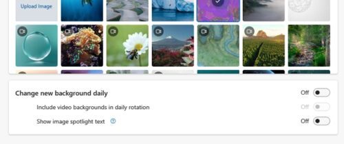 Enable, disable video background on Edge new tab page