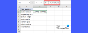 How to change Lowercase to Uppercase in Excel