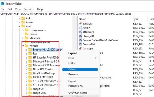 Unable to install printer, Another printer with this name already exists