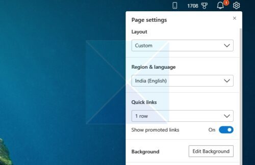 Enable, disable video background on Edge new tab page