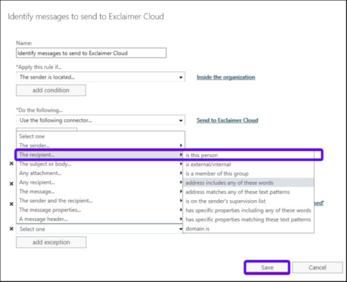 Recipient Address Rejected, Access Denied when sending email