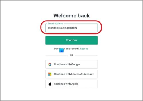 The email you provided is not supported in ChatGPT