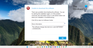 Fix 0x87D00607 SCCM Application Installation Error
