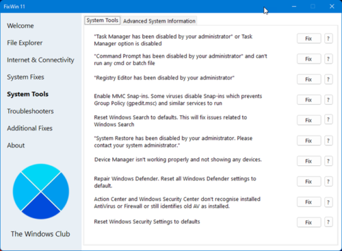 FixWin 11 is the best Windows repair tool to fix Windows 11/10 problems