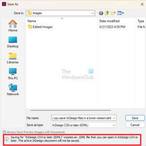 How do you save InDesign files in a lower version?