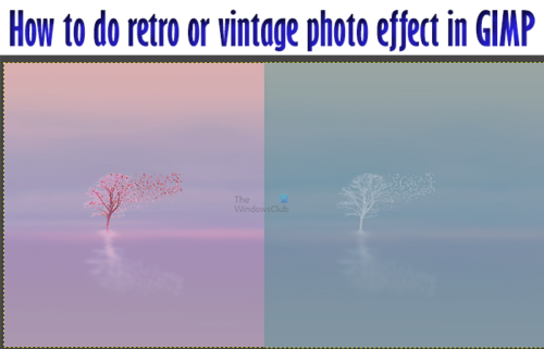 How to do Retro or Vintage photo effect in GIMP