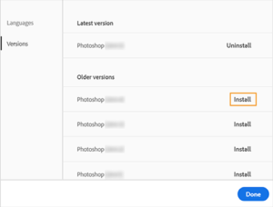 How to install previous versions of Adobe Creative Cloud apps