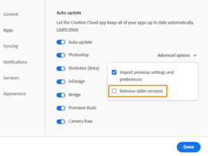 How to install previous versions of Adobe Creative Cloud apps