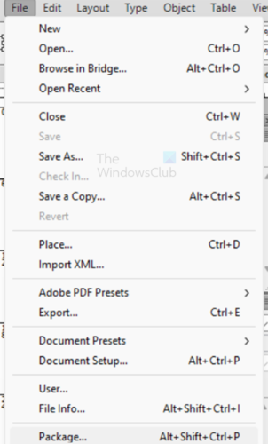 How to Package and Zip InDesign files