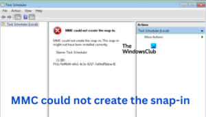 MMC could not create the snap-in on Windows 11/10 [Fix]