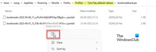 How to restore or backup Firefox Bookmarks or Profile on Windows