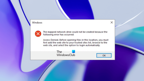 The mapped network drive could not be created in Windows 11