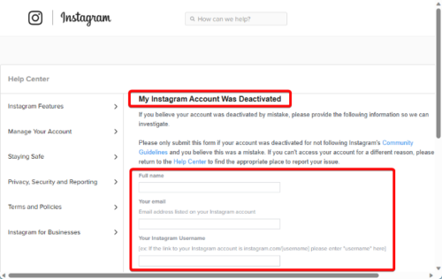 Your account has been locked Instagram
