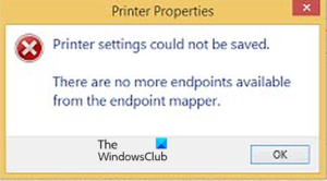 Fix Printer settings could not be saved error on Windows PC