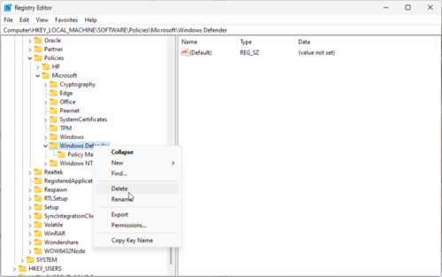 Windows Security shows Unknown status in Windows 11