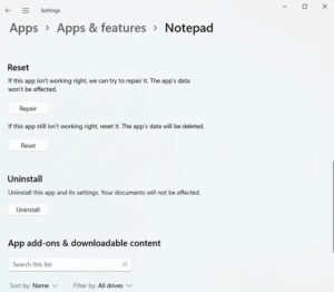 Notepad keeps closing automatically on Windows 11