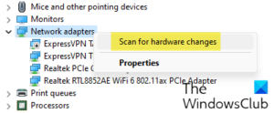 Windows did not detect a properly installed network adapter
