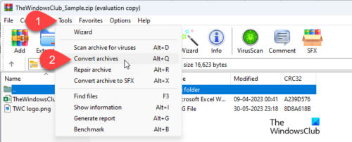 How to convert files to RAR format in Windows 11/10