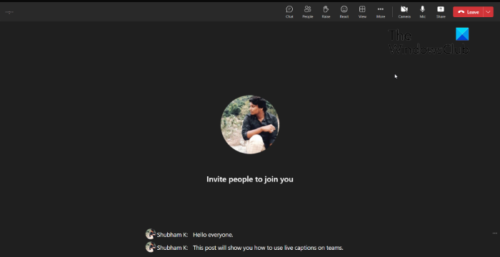 How to use Live Captions in a Teams meeting?