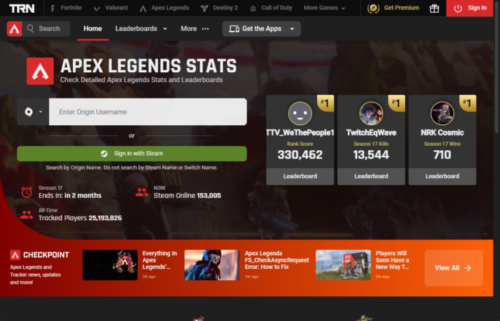 Apex Legends Stat Tracker - How to check stats?