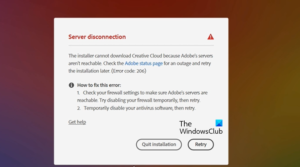 Fix Adobe Creative Cloud errors 205, 206, 403 on Windows PC