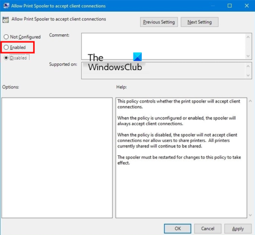 Fix Printer settings could not be saved error on Windows PC