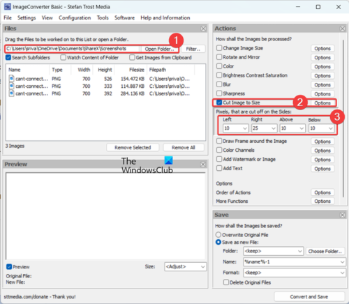 How to Bulk Crop Images in Windows 11/10?