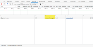 Network Tools in F12 Developer Tools of Microsoft Edge browser