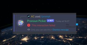 Fix This interaction failed in Discord