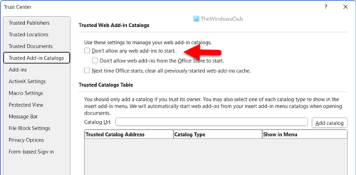 Microsoft 365 has been configured to prevent individual acquisition of Office Store Add-ins