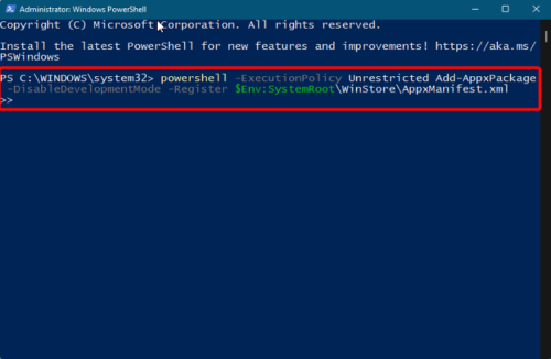 Microsoft Store stuck on Loading screen forever