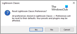 Lightroom doesn't launch; Closes automatically after Splash screen