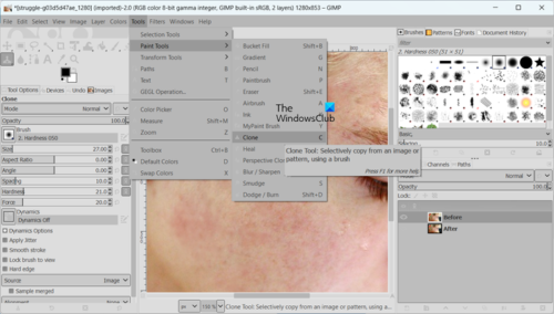 How to do Photo Retouching in GIMP?