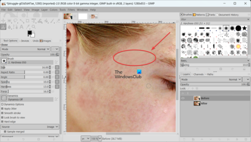 How to do Photo Retouching in GIMP?