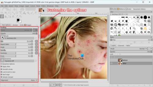 How to do Photo Retouching in GIMP?
