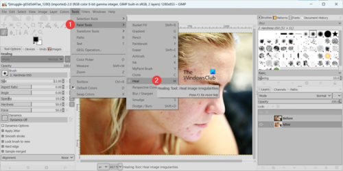 How to do Photo Retouching in GIMP?