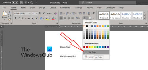 Can’t Remove Highlights or Shading from Word document