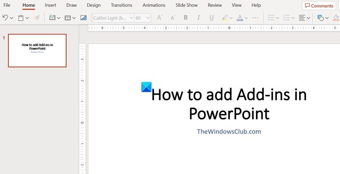 How to add Add-ins in PowerPoint How to add Add-ins in PowerPoint
